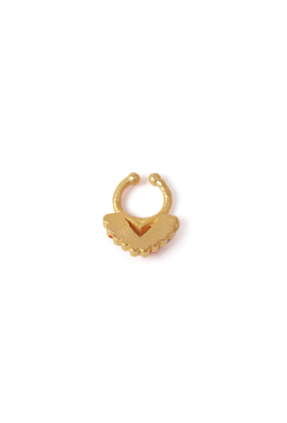Red Enamel Gold Brass Septum – TJORI